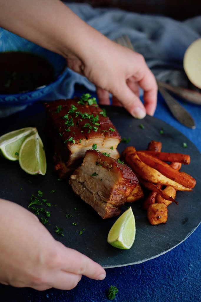 Bôčik pečený s broskyňami a šťavou z jabĺk - recept od Coolinari.sk